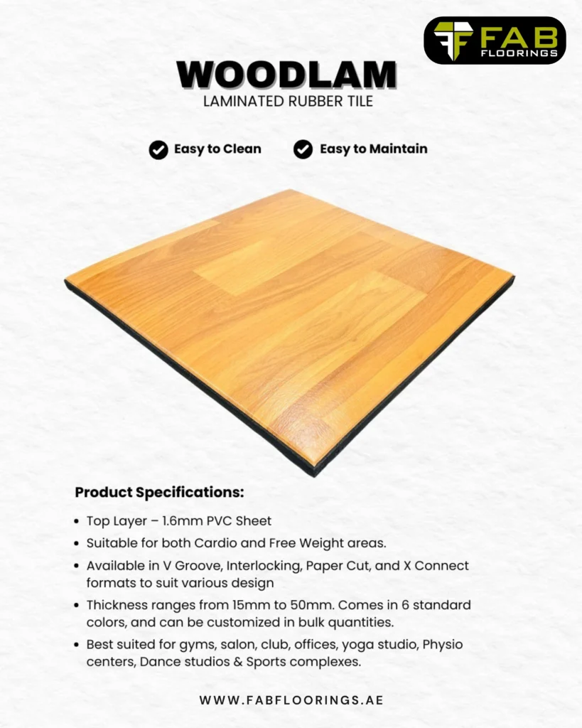 Woodlam Laminated Rubber Flooring for Dance Studio | Fab Floorings UAE